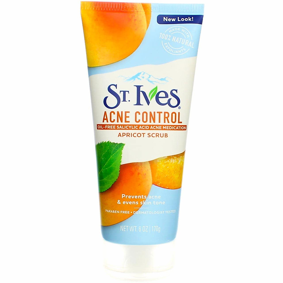 St. Ives Naturally Clear Apricot Scrub, Blemish Control 6 oz (Pack of 2)
