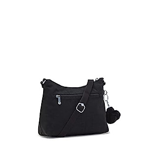 Kipling Womens Women's Gael Bag, Organize Accessories, Spacious, Adjustable Strap, Nylon Crossbody Bag, Black Tonal, 8.75 L x 6.25 H 3.25 D US