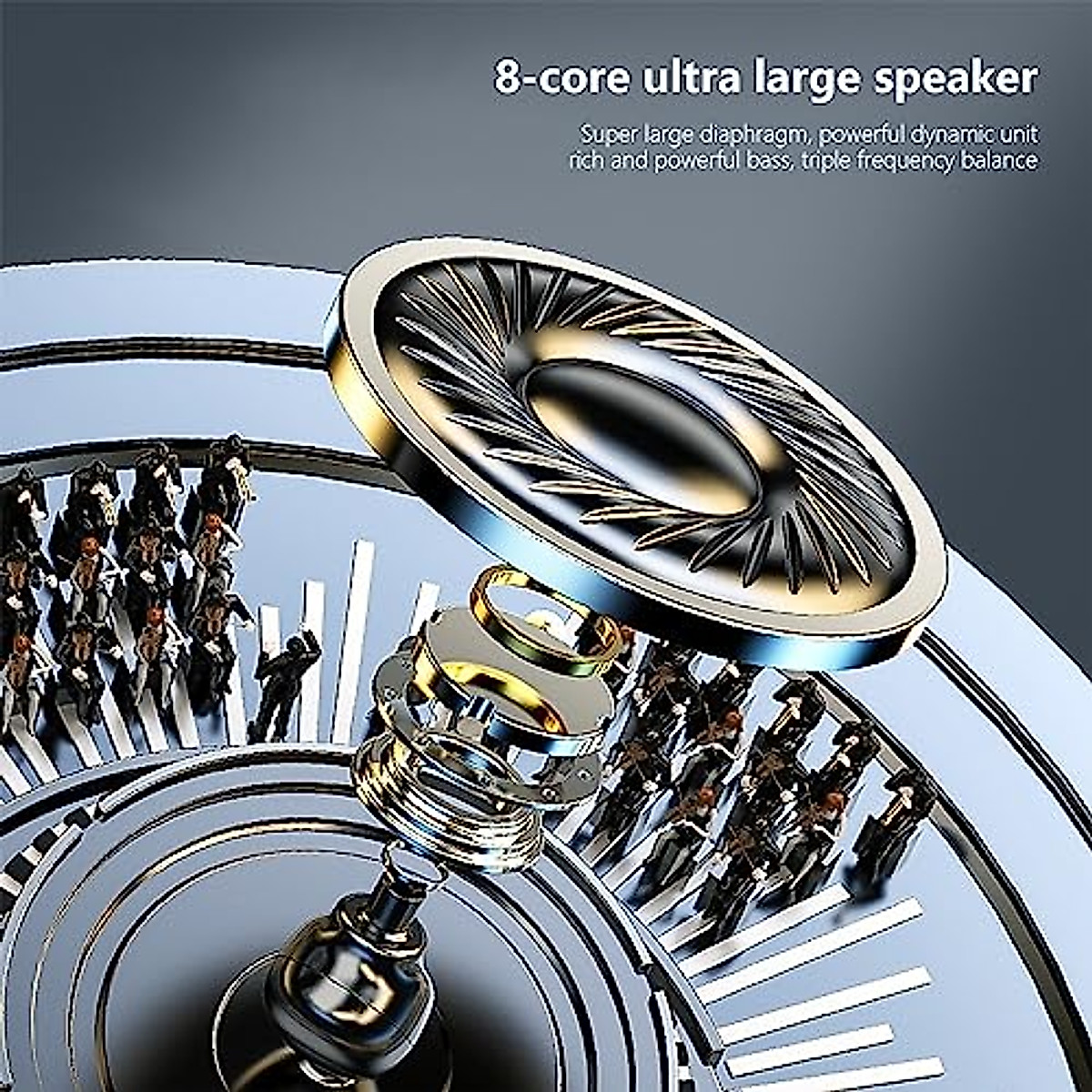 Xecvkr Wireless Earbuds Noise Cancelling with Charging Case —Upgraded Bluetooth 5.3 in Ear Headphones Built-in Microphone Premium Sound Earbuds for Bluetooth-Enabled Cell Phones