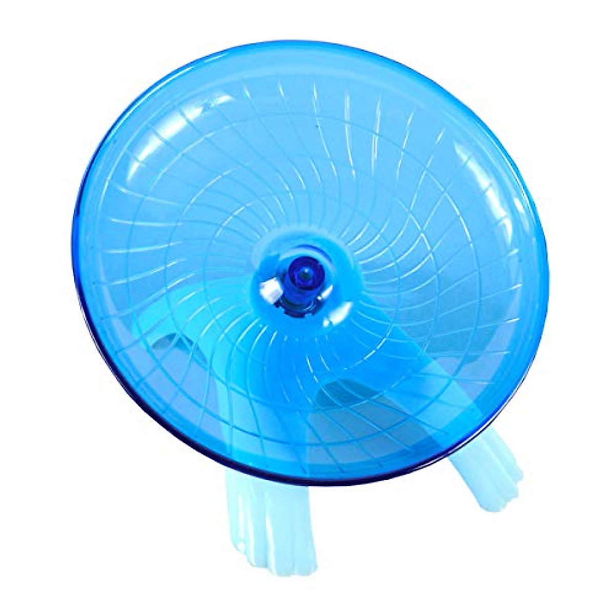 3 in 1 Hamster Water Bottle + Hamster Flying Saucer Exercise Wheel for Dwarf Hamster Mouse Rat Hedgehog (Blue)