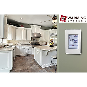 30 Sqft Warming Systems 120 V Electric Tile Radiant Floor Heating Mat with WiFi Touch Screen Programmable Thermostat. Includes Installation Monitor and Floor Temperature Sensor