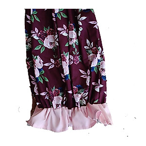 Theposhlayette Newborn Baby Girl Coming Home Outfit Personalized Floral Layette Gown with Beanie Baby Girl Shower Gifts (0 to 3 months)