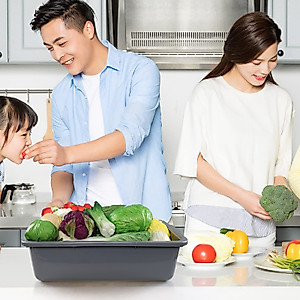 Ponpong 4 Packs 35 L Commercial Plastic Bus Box, Restaurant Bus Tubs, Gray