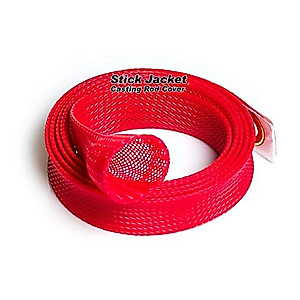 RITE-HITE Orin Briant Stick Jacket Fishing Rod Covers 3 Pack - Casting Red; Keep Your Rod Safe and from Getting Tangled……