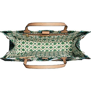 Tory Burch Women's Ella Printed Tote, Rayure Fleurie, One Size