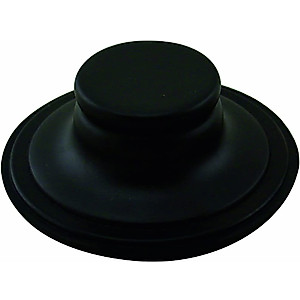 Westbrass A2165-62 4-1/4" OD Post Style Large Kitchen Basket Strainer with Waste Disposal Flange and Stopper Drain Set, 1-Pack, Matte Black