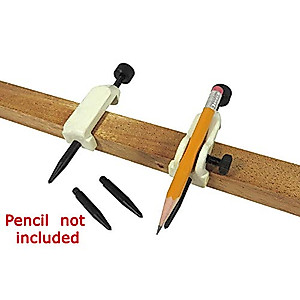 Taytools 468303 Compact Adjustable Trammel Head Set Beam Compass, Pencil Holders, Hardened Points