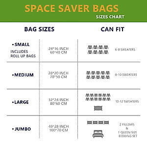 BAMCOO Vacuum Storage Bags with Electric Pump, 8 Pack (4 Jumbo 4 Large Vacuum Seal Bags for Clothing) Storage Bags Vacuum Sealed Bags for Travel, Luggage, Bedding, Blankets