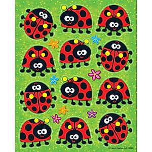 Carson Dellosa 72 Ladybug Stickers for Kids, 6 Sheets of Lady Bug Incentives for Kid Crafts, Scrapbooking, Water Bottle, Teacher Planner, Reward Chart, and School Supplies, Classroom Must Haves
