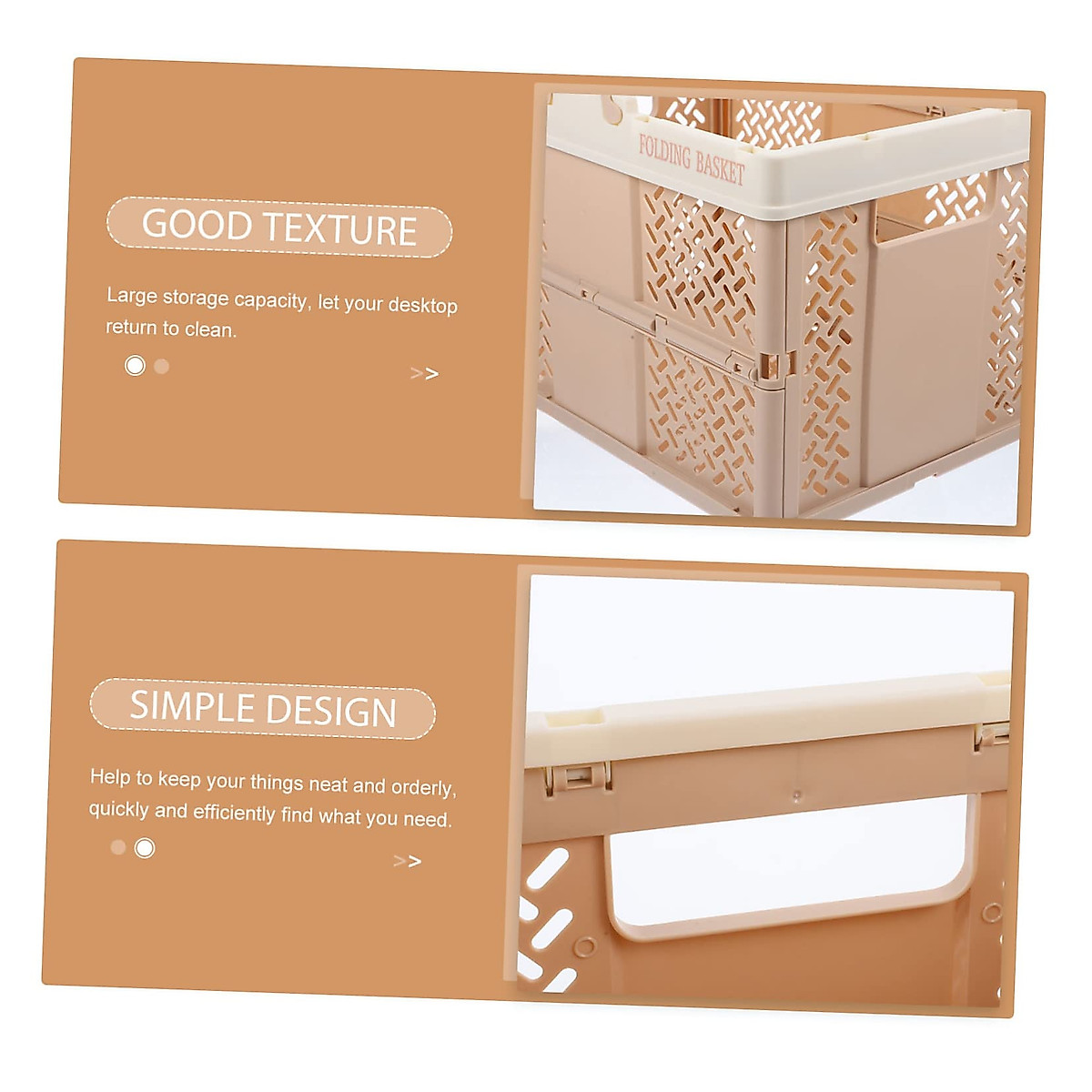 Yardwe 2pcs Picnic Basket Fruit Containers with Lids Toy Storage Bins Plastic Storage Bins with Lids Washing Tub Desk Organizer Basket Grocery Shopping Baskets Household Storage Bin Eggs