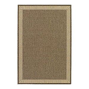 Couristan Recife 1681/1500 Wicker Rug, 5-Feet 3-Inch by 7-Feet 6-Inch, Stitch/Cocoa/Natural
