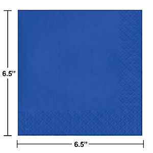 Creative Converting Touch of Color 3-Ply Paper Lunch Napkins, 50 Count, Cobalt