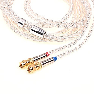 GAGACOCC Soft TPE Clear 8 Cores Silver Plated HiFi Headphones Upgrade Cable Dual SMC Compatible for Hifiman He-5 He-6 He-500 HE560 (1.2 Meter, 2.5mm TRRS Balanced)