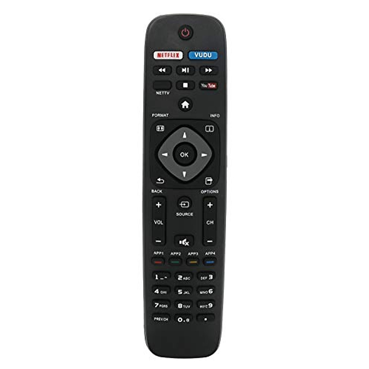New Replaced Remote fit for Philips Smart TV NH500U NH500UW NH503UP 43PFL4902 65PFL5602 55PFL5602 50PFL5602 43PFL5602 75PFL6601 32PFL4902 40PFL4901 43PFL4901 43PFL4902 50PFL4901 50PFL5601 50PFL5602/F7