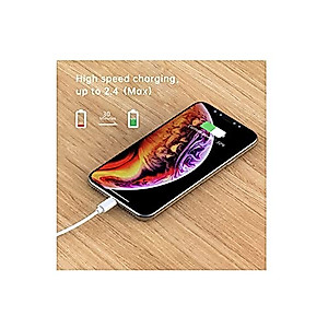 1Pack Apple Original Charger [Apple MFi Certified] Lightning to USB Cable Compatible iPhone Xs Max/Xr/Xs/X/8/7/6s/6plus/5s,iPad Pro/Air/Mini,iPod Touch(White 2M/6.6FT) Original Certified