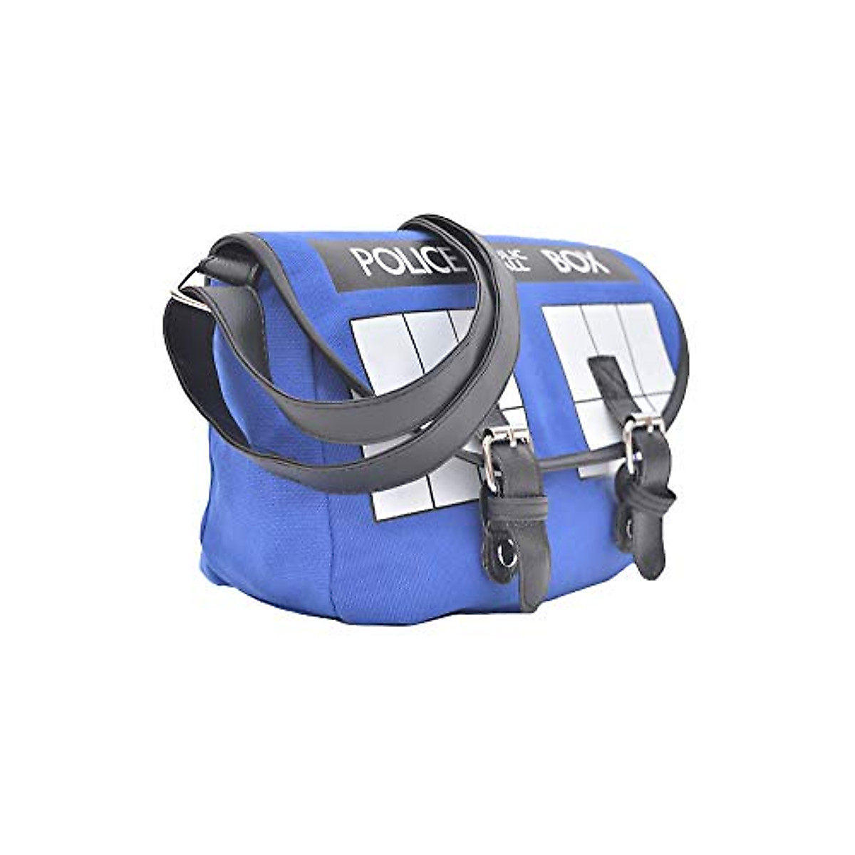 HAMIQI Doctor Who Cosplay Police Box Blue Shoulder Bag Clamshell Messenger Bag Student Cross Body Backpack Fashion Sling Bag