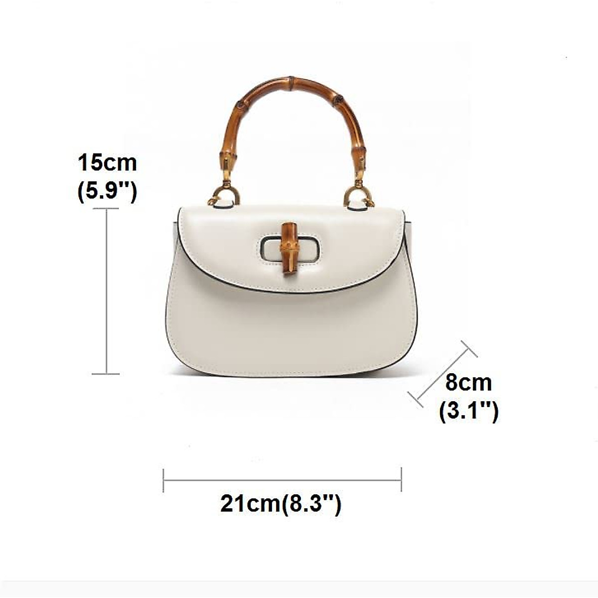 Genuine Leather Purse Tote Shoulder Bag for Women Handbag Crossbody With 2 Straps Small Bags Mini Purse Saddle Bag (Black)