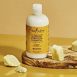 SheaMoisture Moisture Retention Shampoo for Dry, Damaged or Transitioning Hair Raw Shea Butter Shampoo to Hydrate Hair 13 oz 2 Count