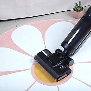 Sunflower Circle Carpet,Super Soft Cute Round Rugs,47" Pink Children Area Rugs,Furry Carpet for Teen's Room,Kawaii Carpet,Room Decor for Baby,Girls Bedroom Decor Rugs, FIPPLEY06088