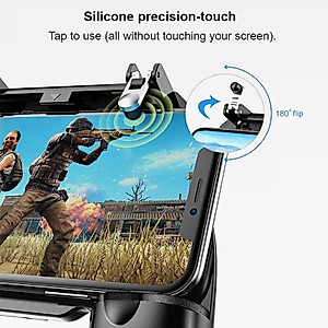 YFP Integrated Handheld Mobile Game Controller Compatible with Apple and Android Phones Mobile Controller L1R1 Mobile Game Trigger Joystick Gamepad