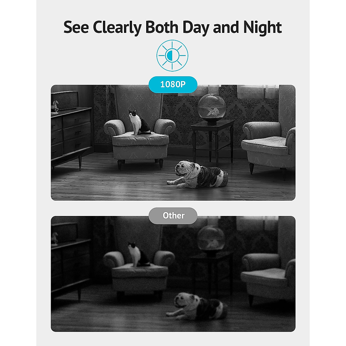 LaView Security Cameras for Home + 2X 32GB SD Cards, PT Baby Monitor System with Motion Detection, Two-Way Audio, Night Vision, Indoor WiFi Camera for Baby/pet, Alexa, USA Cloud Service