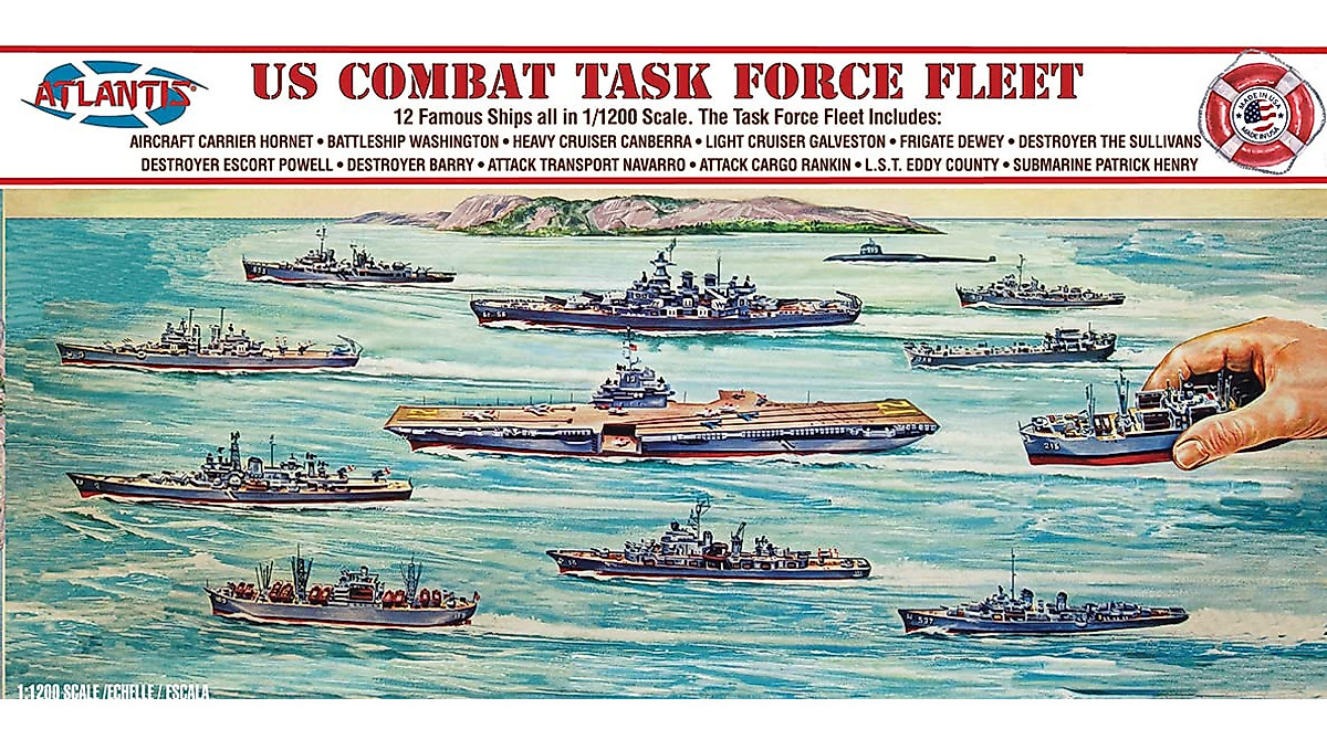 US Combat Task Force Fleet Model Ships 1/1200 Scale