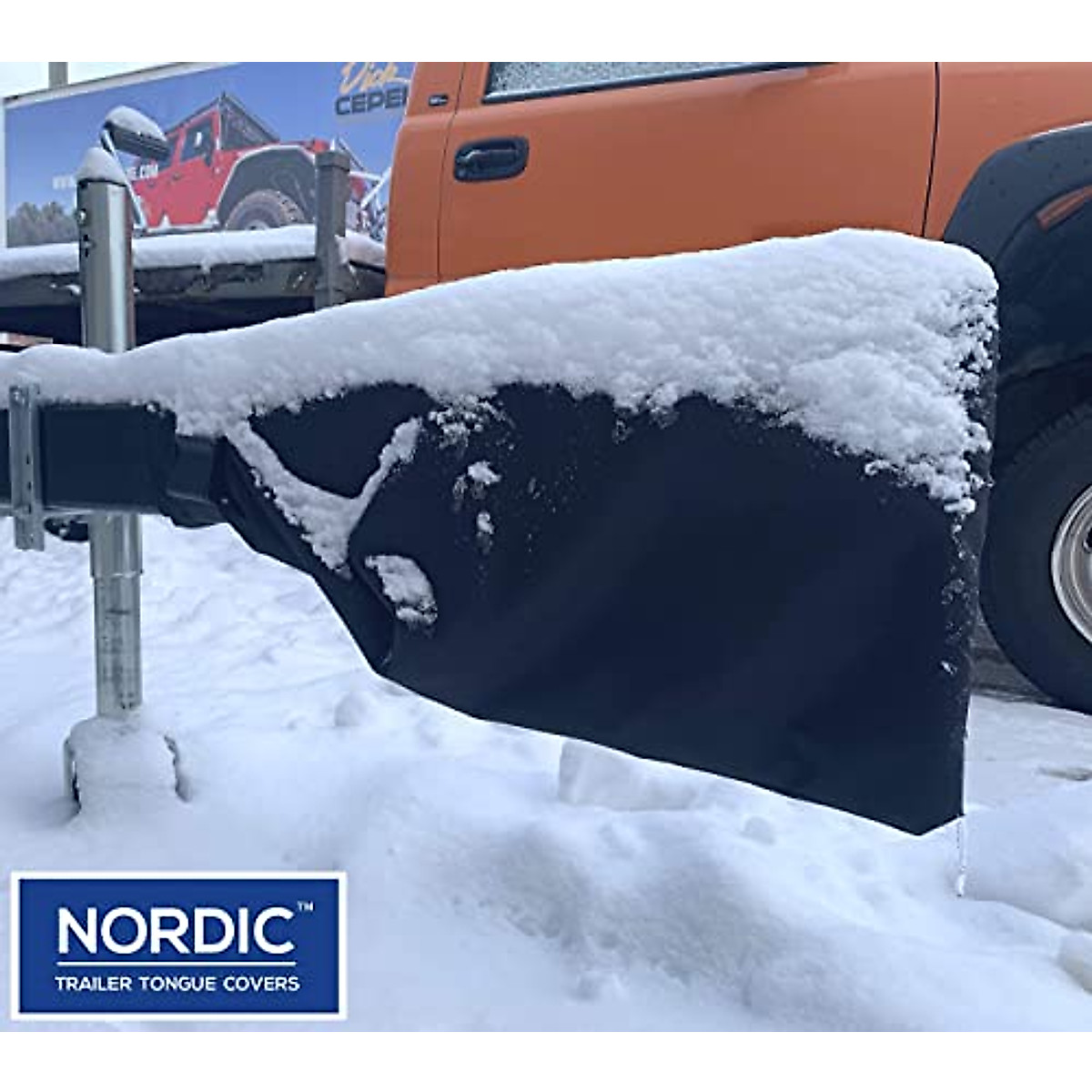 Trailer Tongue Cover - 28" x 14" - Protection from Ice, Snow, Rain - Trailer Lock Cover