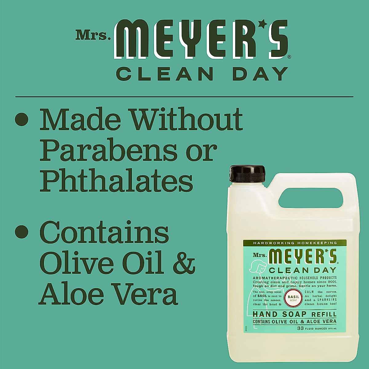 MRS. MEYER'S CLEAN DAY Hand Soap Refill Scent Variety Pack 2 CT (Lavender + Basil)