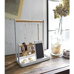 YAMAZAKI home 2311 Accessory Stand-Jewelry Holder & Organizer Storage, One Size, White