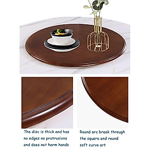 Wood Lazy Susan Turntable Φ24/27/31/35/39/43in, Heat Resistant Rotating Serving Tray, Abrasion Resistant Dining Table Turntable 360° Rotating, Transform Your Dining Experience for Sharing Food Easier
