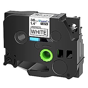 USUPERINK 20PK Compatible for Brother P-Touch Label Maker Tape White TZe-261 TZ-261 TZe261 TZ261 Black on White 36mm 1.4 inch 1-1/2'' x 26.2ft Laminated TZe TZ Label Tape for PT-3600 PT-530 PT-550