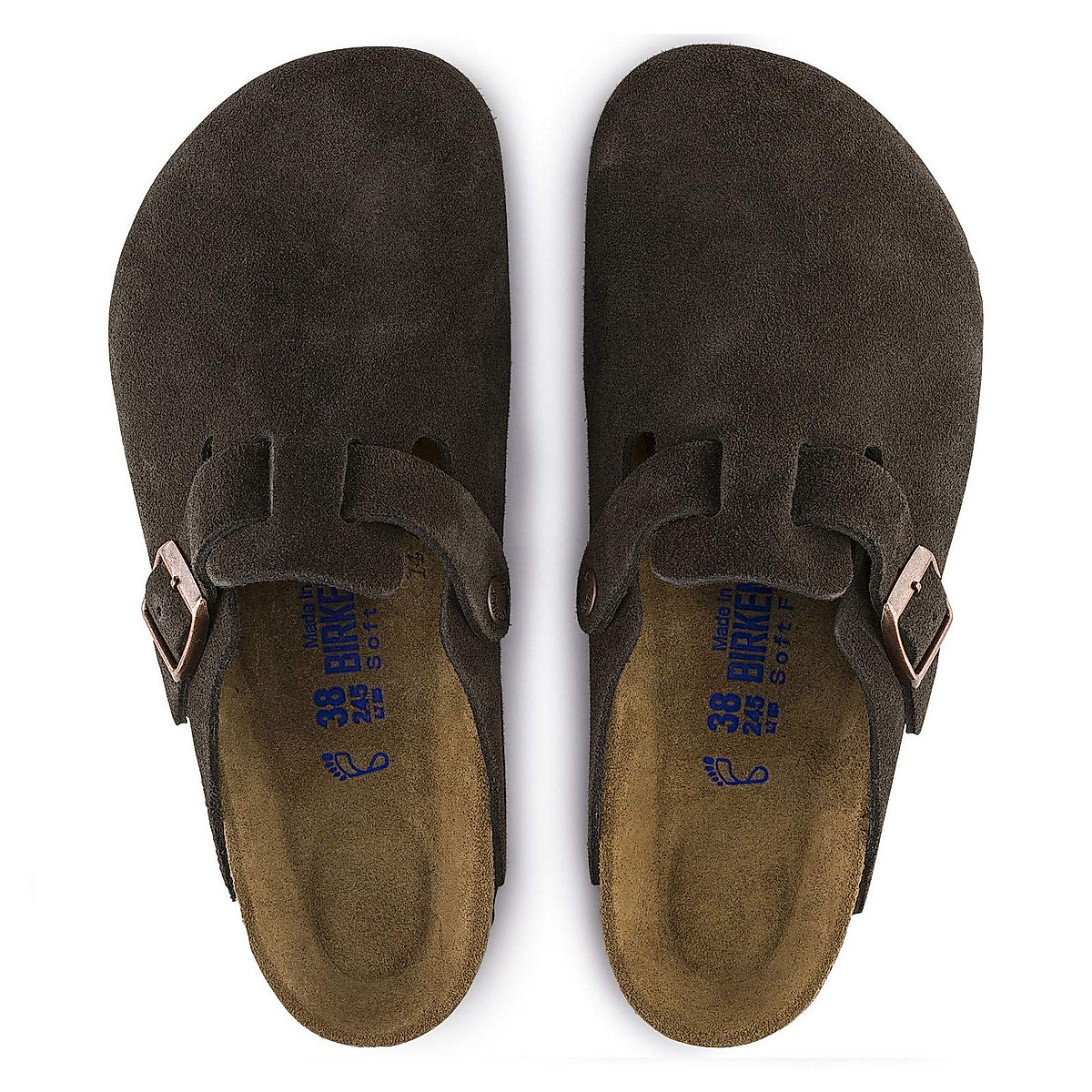 Birkenstock Men's Boston Soft Footbed Clogs, Mocha, Brown, 10-10.5 Women/8-8.5 Men