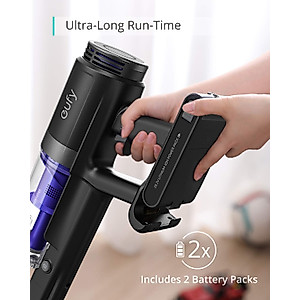 eufy by Anker, HomeVac S11 Infinity, Cordless Stick Vacuum Cleaner, Lightweight, Cordless, 120AW Suction Power, Additional Detachable Battery, Cleans Carpet to Hard Floor