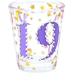 Pavilion Gift Company 19th 2 oz Birthday Shot Glass, Purple
