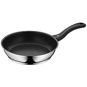 WMF 733646299 Devil Hand Wash Frying Pan Teflon Platinum coating 24 cm Diameter Devil Stainless Steel Cromargan Stainless Steel Suitable for Induction, Stainless Steel, Silver, 46 x 26 x 8,19999999999