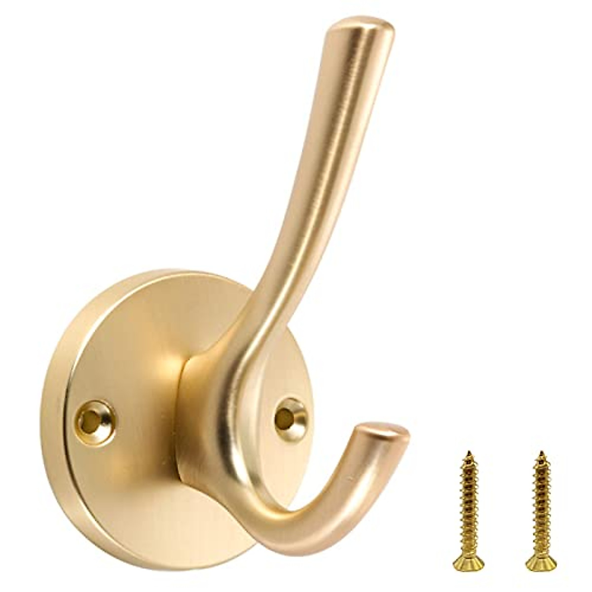 Bilindasly Gold Hooks Bath Towel Hooks Heavy Duty Brass Wall Door Hook Hanger Clothes Hooks for Hanging Coats Hat Hooks Towel Hooks for Bathrooms Bedroom Kitchen Key Hanger Hooks, 1 Pack