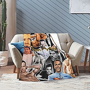 Blanket Ryan Reynolds Soft and Comfortable Warm Fleece Blanket for Sofa,Office Bed car Camp Couch Cozy Plush Throw Blankets Beach Blankets