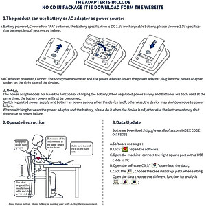 CONTEC-08A Blood Pressure Monitor-Automatic Digital BP Machine with 3 Sizes Cuff for Home Use,Large LCD Display,for 3 User 3x100 Memory