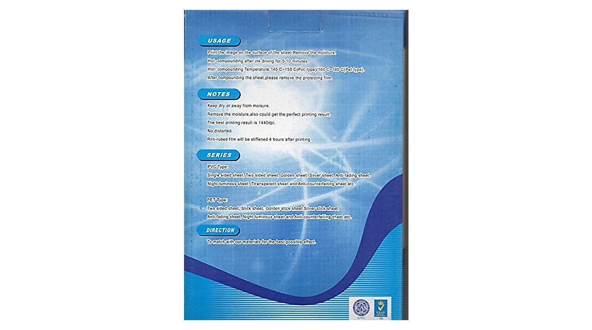 High-Quality A4 Inkjet PVC ID Card Sheets – 50 Sets for Custom ID Cards