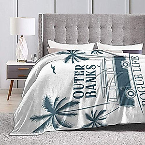 Pogue Life, Outer Banks North Carolina Super Soft Microfleece Blanket, Used On Bed Sofa Bed Adult Parents and Children Throw Blankets Suitable for All Seasons 40"x50"