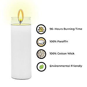 Our Lady of Charity Yellow Candle/Vela Amarilla Virgen de la Caridad del Cobre 8" Represents Hope and Salvation Religious Candle, Ritual Candle, (Pack of 1)…