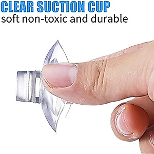 Saintrygo Christmas Light Suction Cup Mini Window Suction Hook Hanging Light Clip Xmas Suction Cup Clip No Tool Required for Christmas Decoration (100 Pieces)