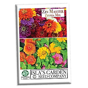 "Zin Master Mix" Zinnia Seeds for Planting, 200+ Flower Seeds Per Packet, (Isla's Garden Seeds), Non GMO & Heirloom Seeds, Botanical Name: Zinnia elegans, Great Home Garden Gift