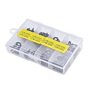 VGEBY1 Fishing Rod Guides Ring, 80Pcs Ceramic & Stainless Steel Fishing Rod Part Tip Tops Guides Ring Kit Set