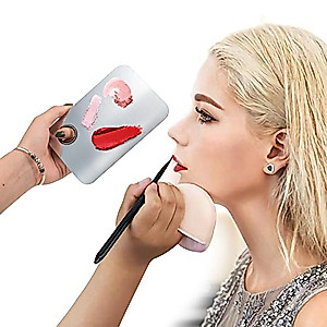 ALIOBC Makeup Mixing Palette, Upgrad Stainless Steel Metal Mixing Tray with Spatula Artist Tool for Mixing Foundation Nail-Art