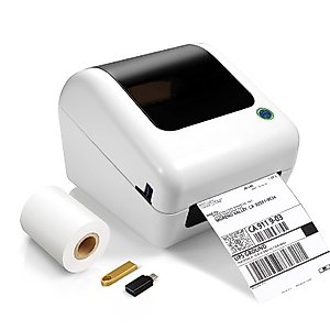 Bluetooth Thermal Shipping Label Printer - Wireless 4x6 Label Maker for packages, Compatible with iPhone and PC, Phone, USB for MAC, Works with Ebay, Amazon, Shopify, Etsy, UPS, USPS Barcode, Upgrade