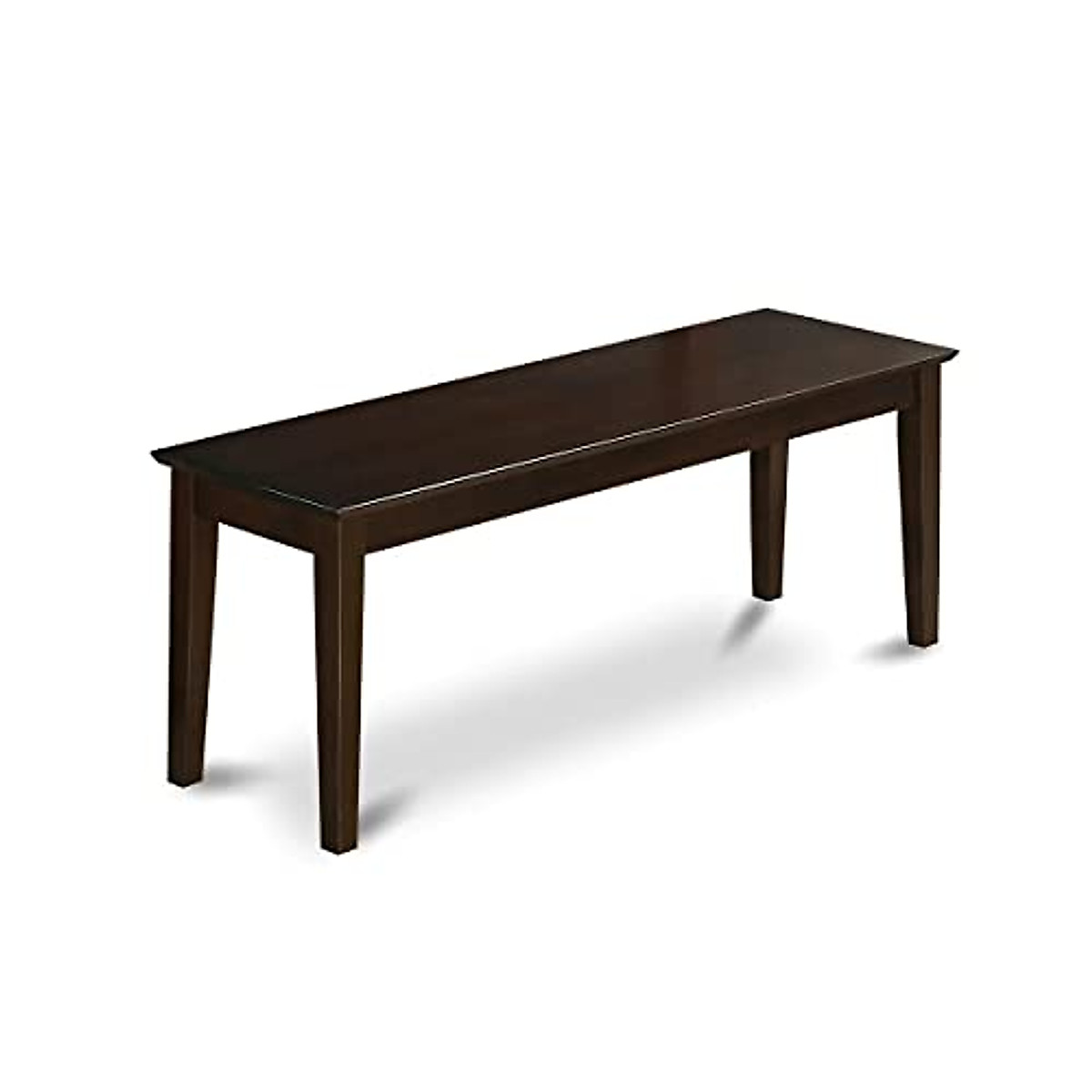 East West Furniture Capri 6 Piece Kitchen Table & Chairs Set Contains a Rectangle Table and 4 Dining Room Chairs with a Bench, 36x60 Inch, Cappuccino