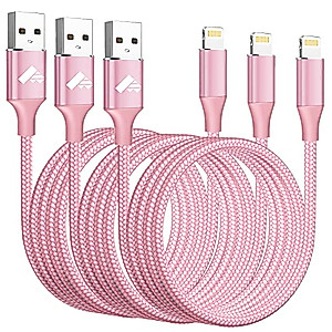 Aioneus iPhone Charger Cable 3ft 3Pack USB to Lightning Cable Nylon Braided iPhone Cord Fast Charging for iPhone 14 13 12 11 Pro Max XR XS X 8 7Plus 6 6s SE iPad
