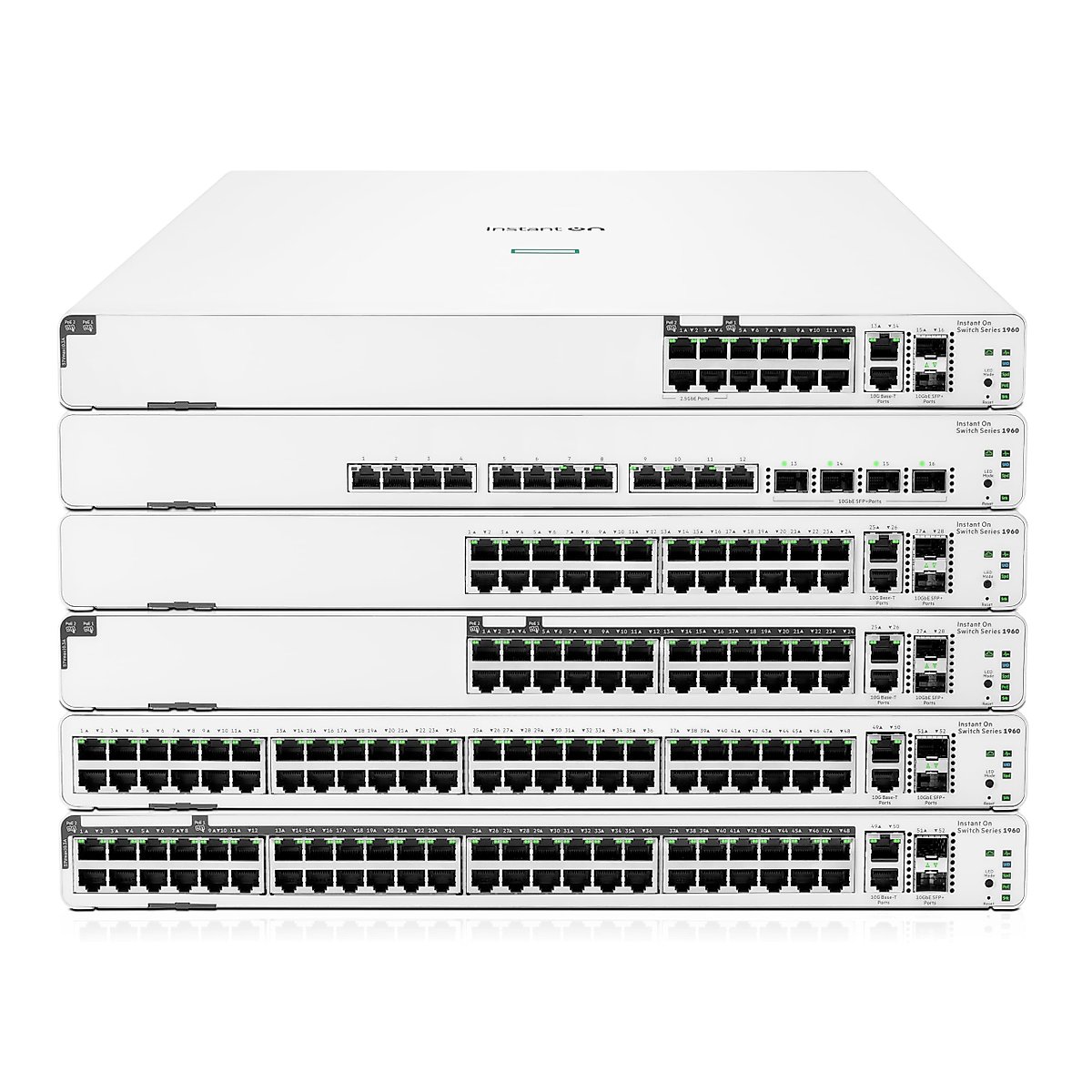 Aruba Instant On 1960 12-Port 10Gb Aggregator Smart Switch - 12x10GBase-T | 4X SFP+ (JL805A#ABB)