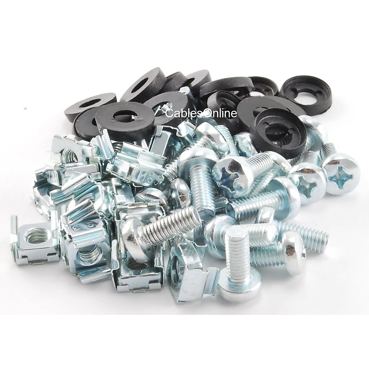 CablesOnline, 20 Piece Server Rack & Cabinet M6 Cage Nuts & Mounting Screws, RR-H20